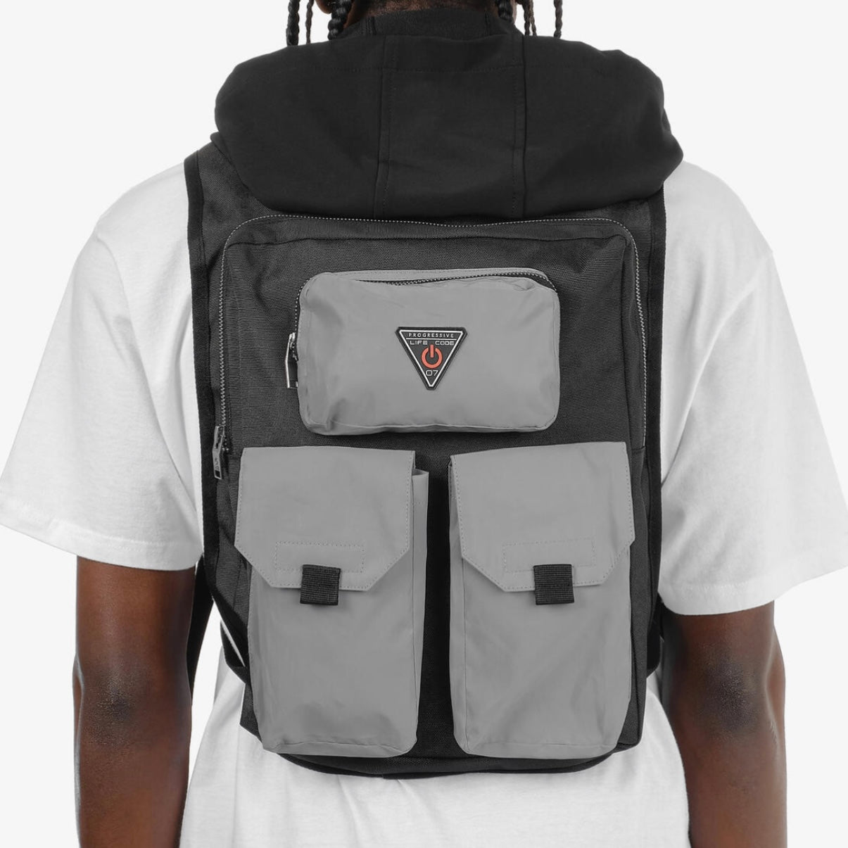 Multi-Pocket Hood Backpack | Fashion Image Trend